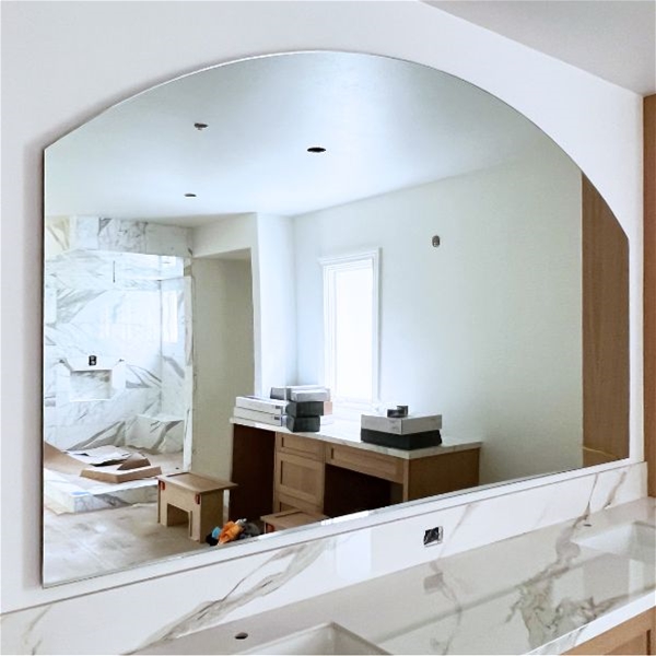 CFM306 Custom Flat Polish - Arch Top - Frameless Mirror